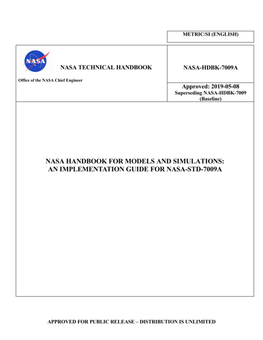 NAFEMS - NASA-HDBK-7009; 2013: NASA Handbook for Models and Simulations ...
