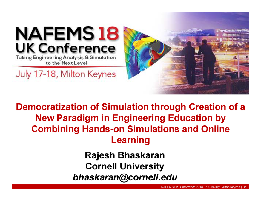 NAFEMS - Democratization of Simulation through Creation of a New Paradigm in Engineering ...