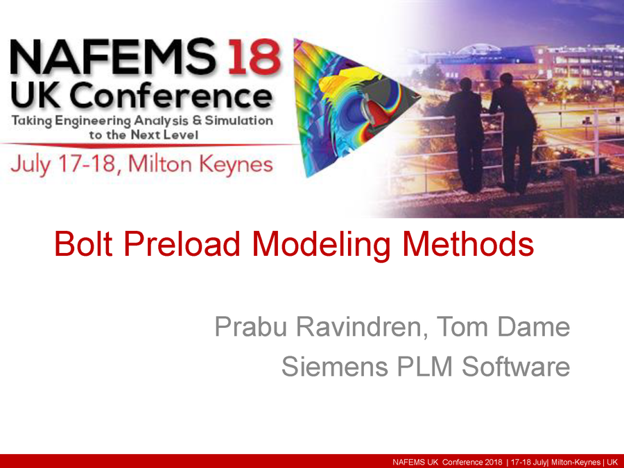 NAFEMS - Bolt Preload Modeling Methods