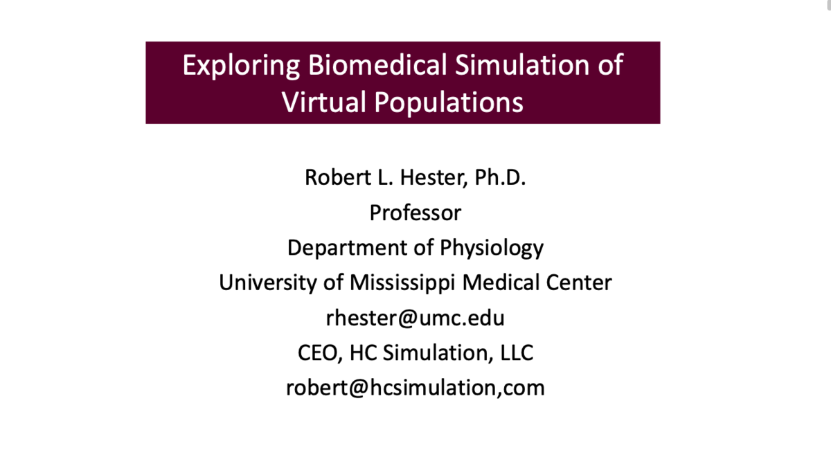 NAFEMS - Exploring Biomedical Simulation of Virtual Populations