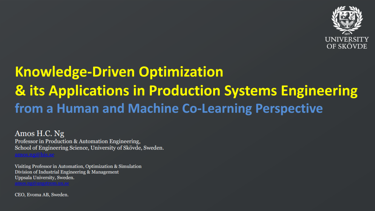 Nafems Knowledge Driven Optimization And Its Applications In Production Systems Engineering