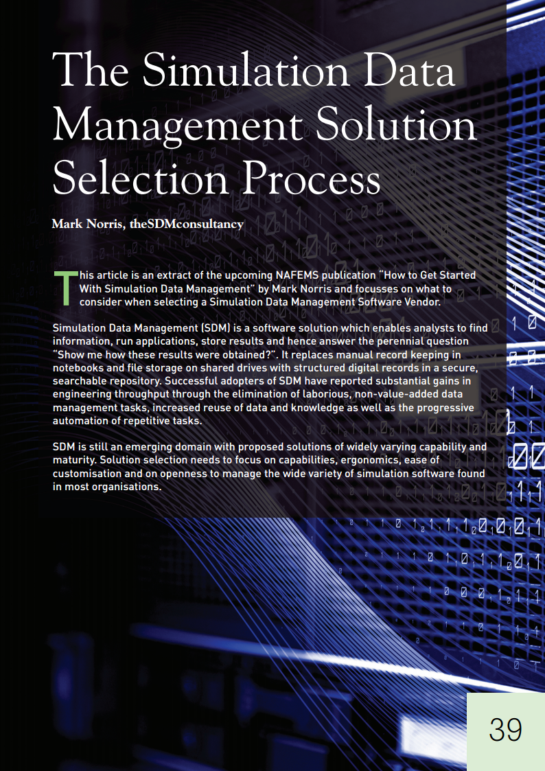 NAFEMS - Simulation Data Management